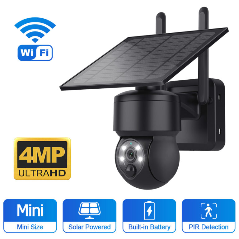 4G/3G Steel Solar PTZ Camera (With SIM and Memory) - AGRI SOLSEC